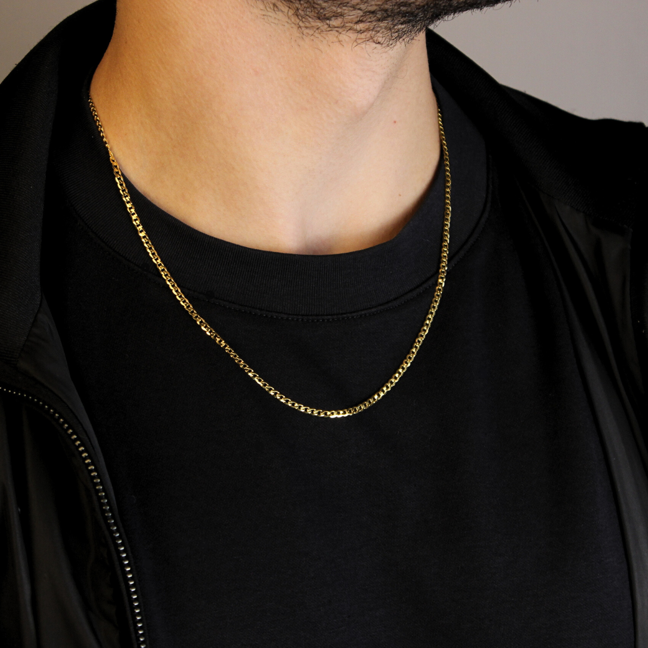 3mm yellow gold Curb Chain – Lencia & Morgan